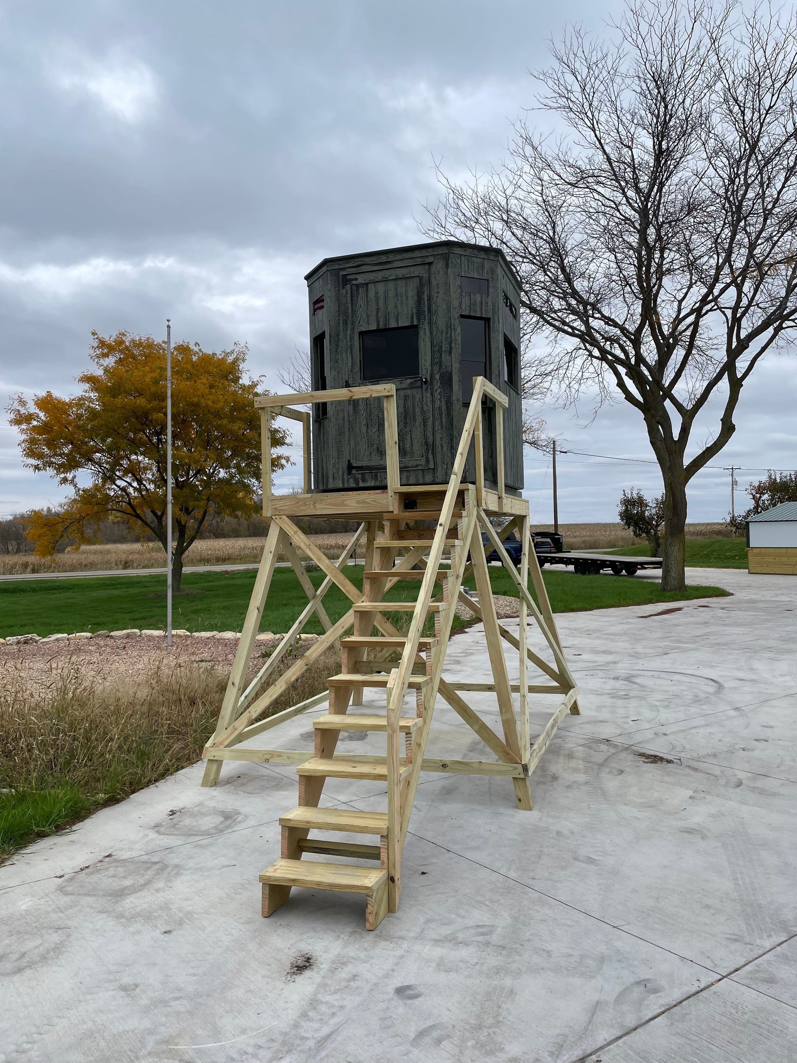 Treated Elevation Kit w/Stairs | Menzel's Amish Shelter & Fabrication